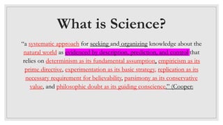 Know Your Behavior: 3 Levels of Scientific Understanding | PPTX