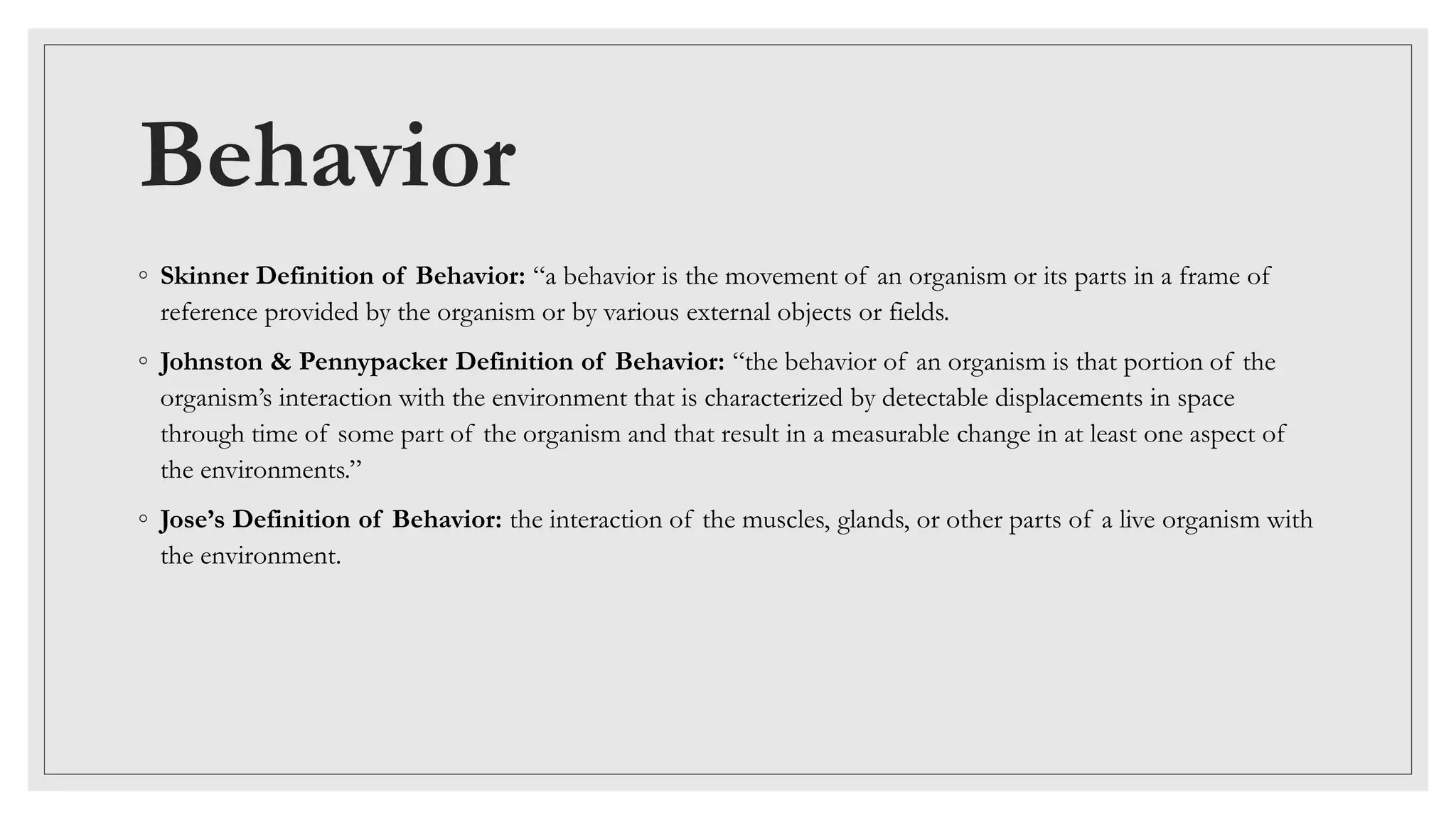 Know Your Behavior: 6 Critical Attributes of Behavior | PPT