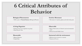 Know Your Behavior: 6 Critical Attributes of Behavior | PPT