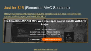 Live Project On ASP.Net Core 2.0 MVC - Free Webinar | PPTX | Web Development | Internet