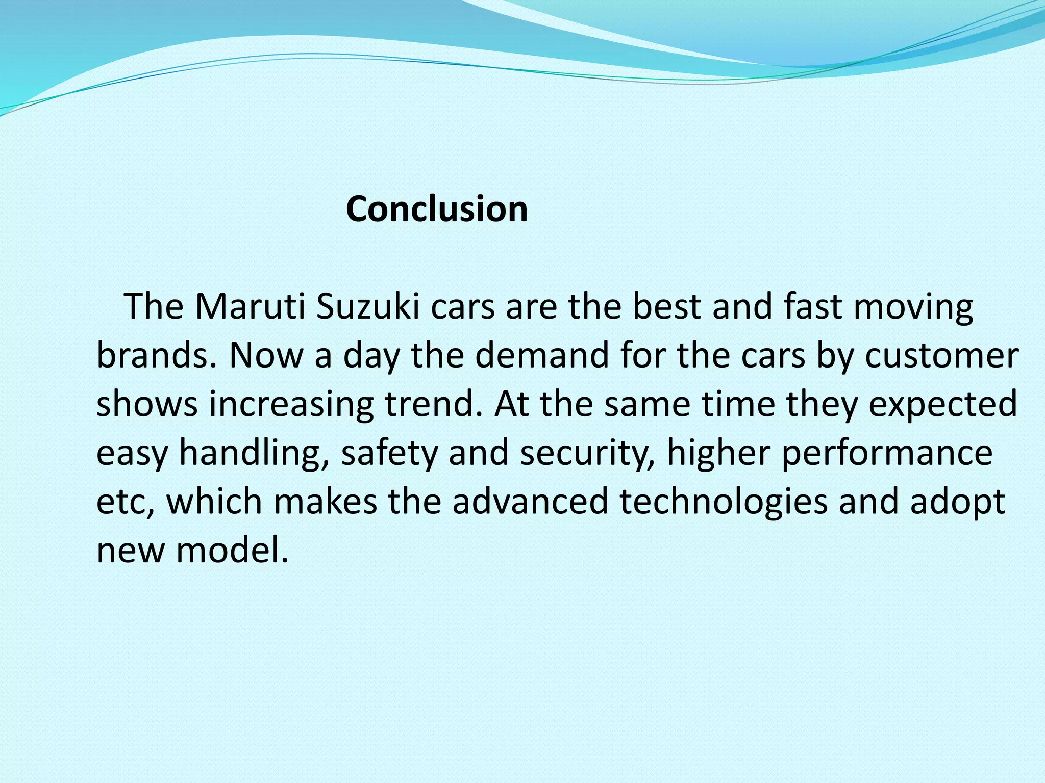 Customer Satisfaction Survey of Maruti Suzuki Ltd. | PPTX