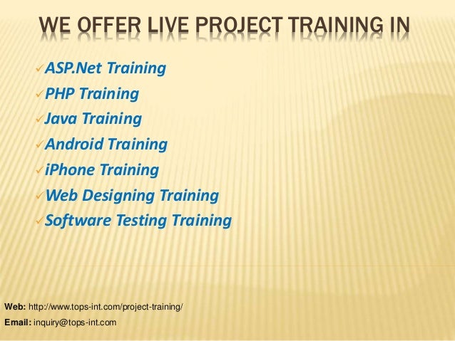 Live Project Training in Ahmedabad