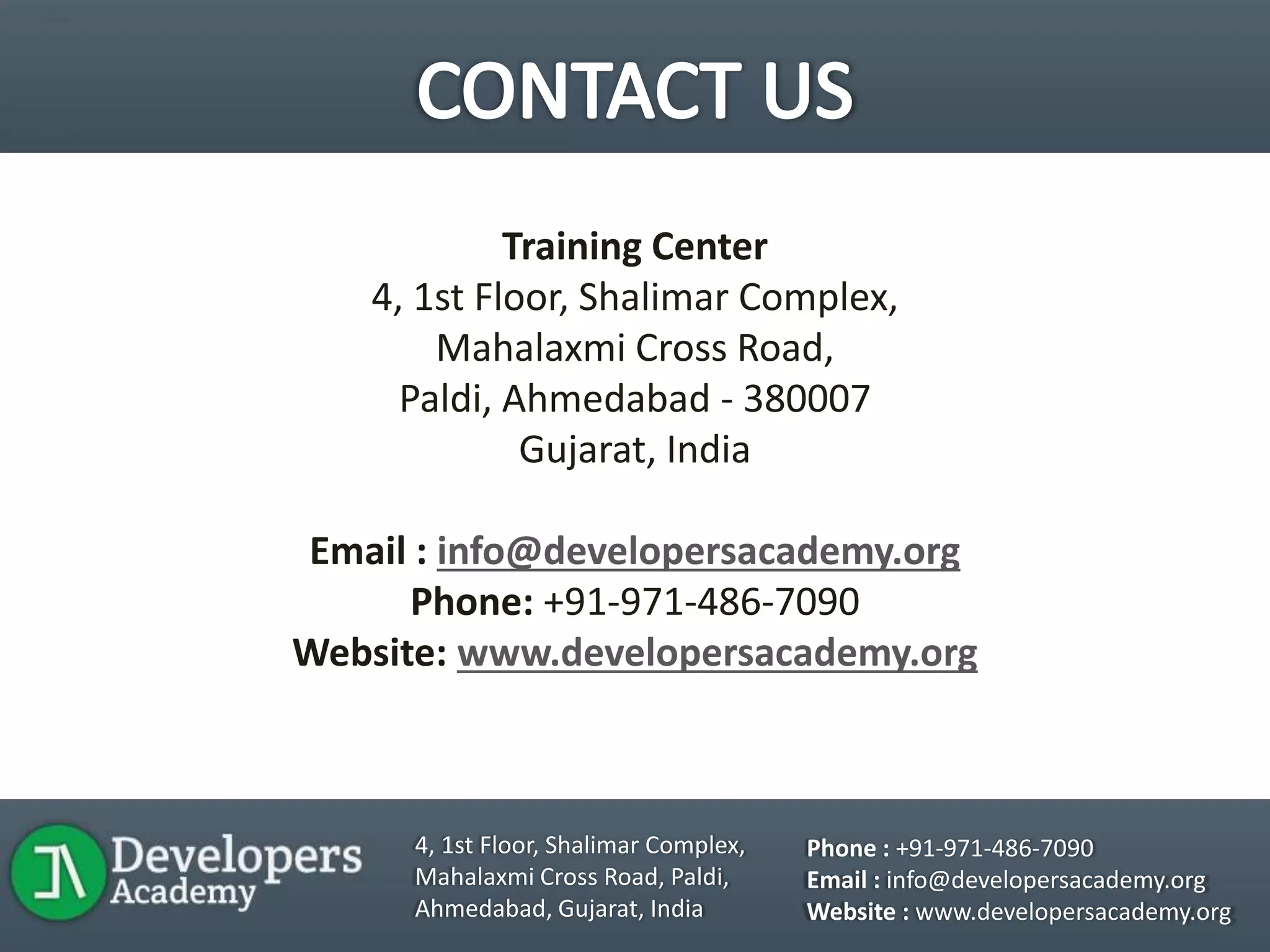 Live Project Training in Ahmedabad | PPT