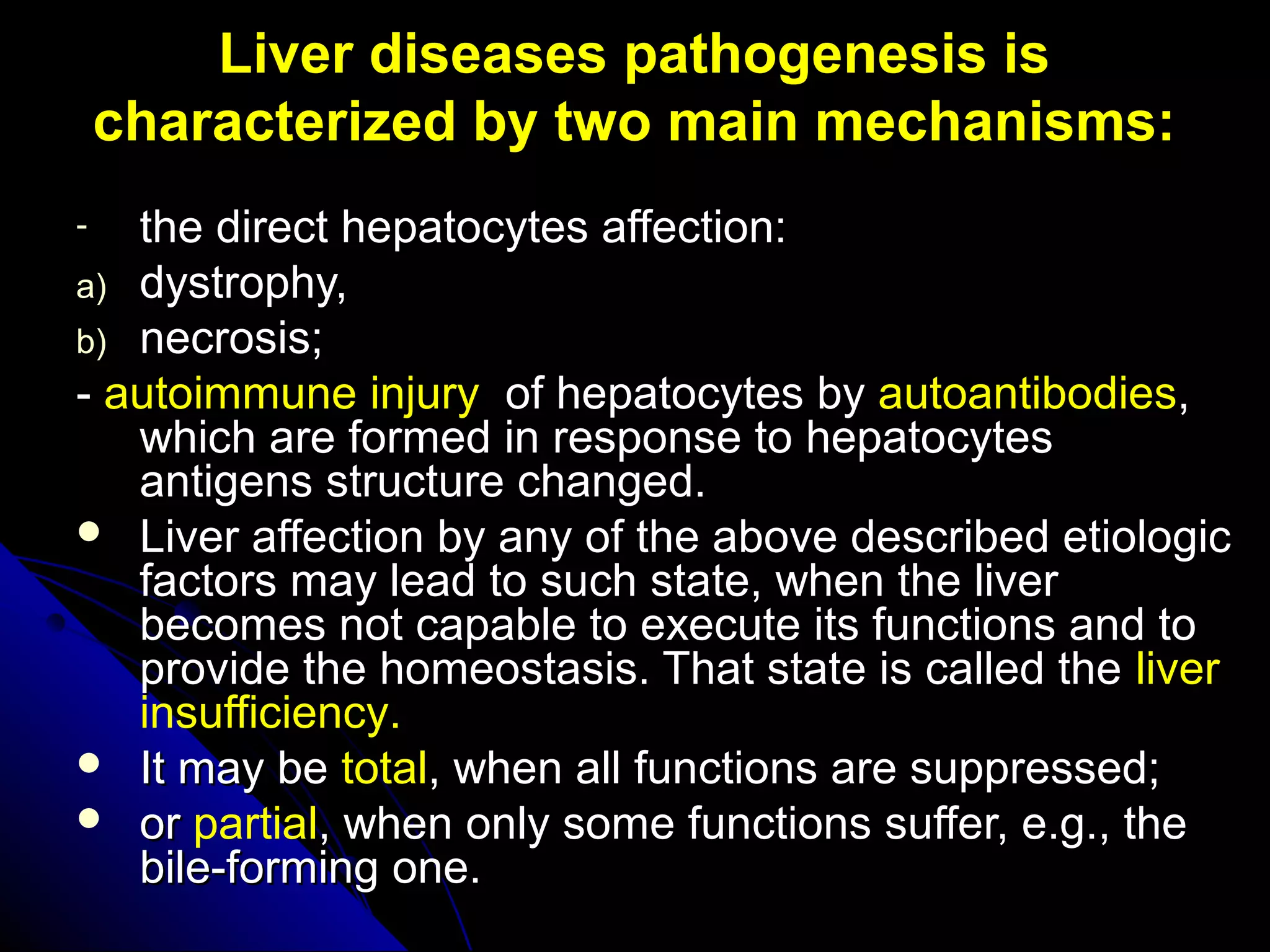 Pathophysiology of liver | PPT