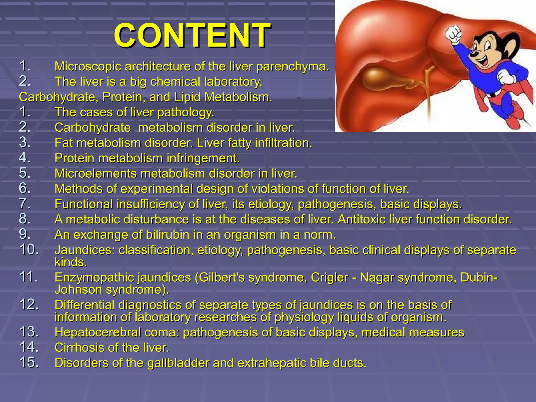 Pathophysiology of liver | PPT