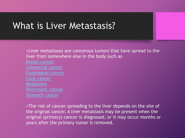 Liver, liver metastasis, liver transplant | PPT