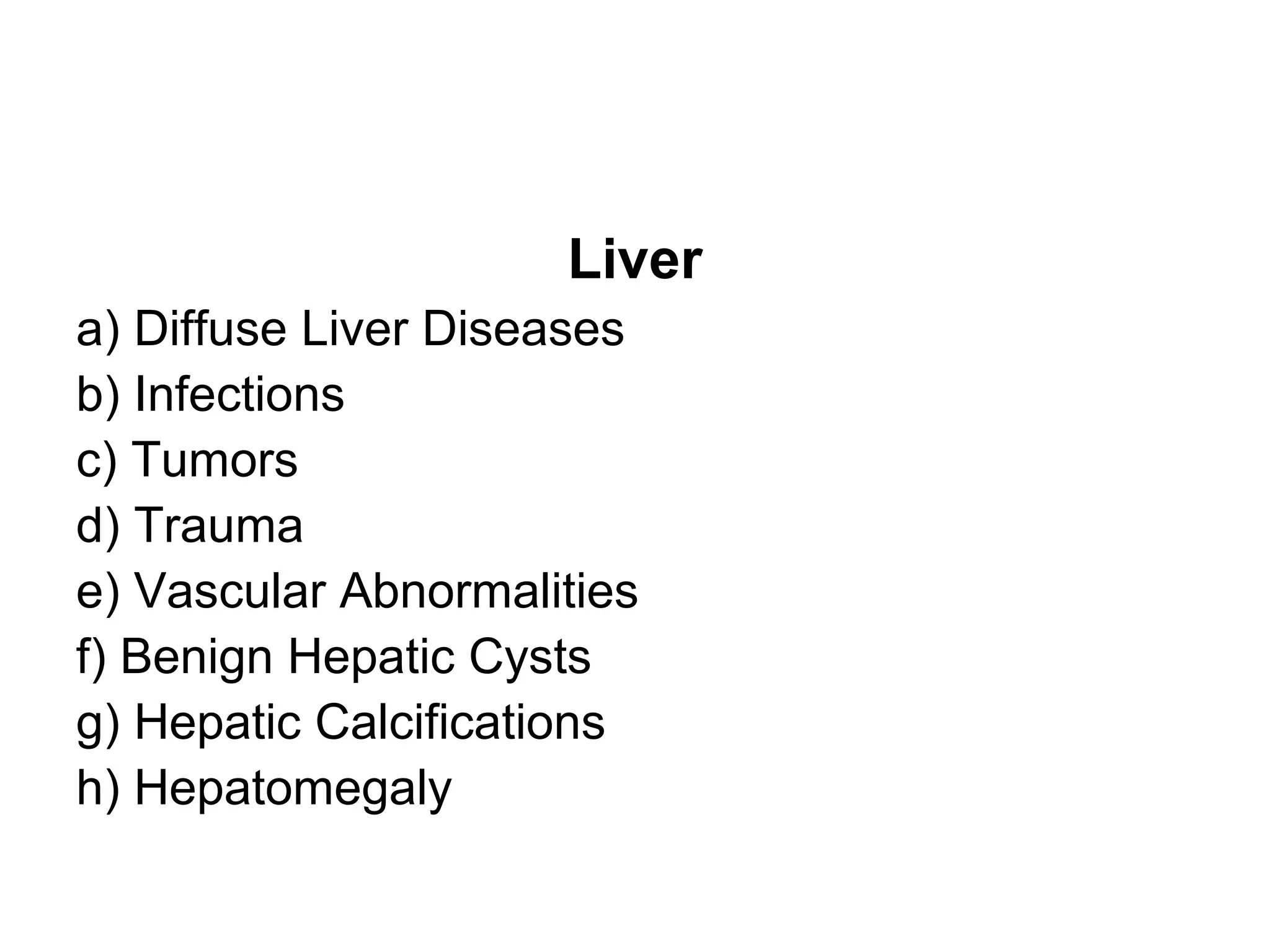 Diagnostic Imaging of the Liver | PPT