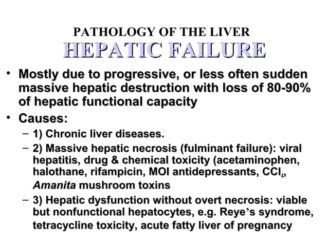 LIVER PATHOLOGY | PPT | Digestive Disorders | Diseases and Conditions