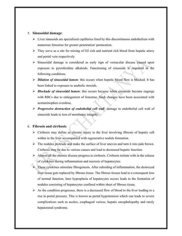 TOXIC RESPONSES OF LIVER | PDF