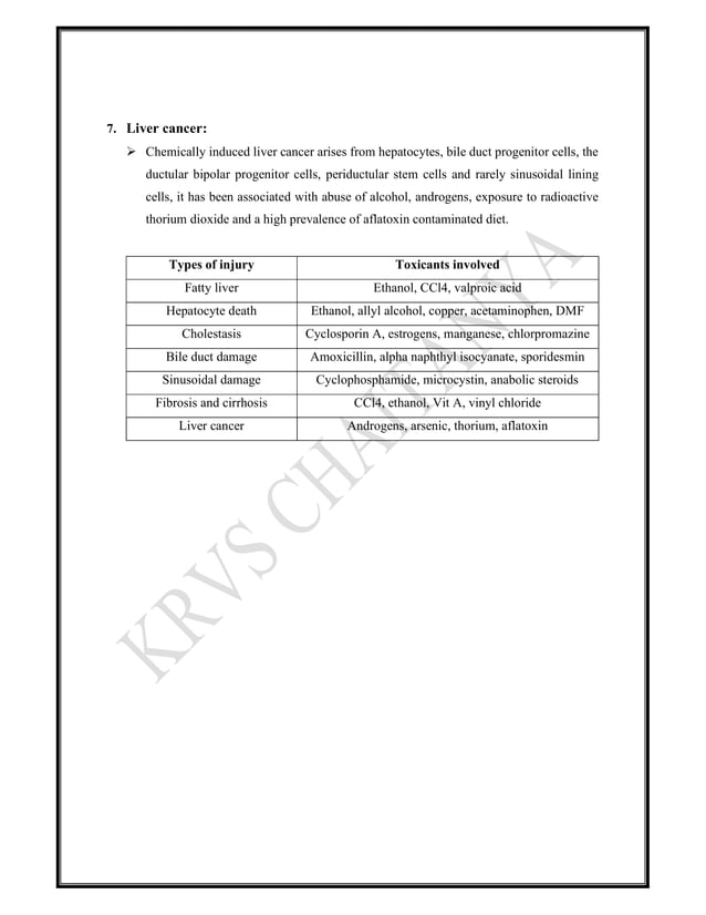 TOXIC RESPONSES OF LIVER | PDF