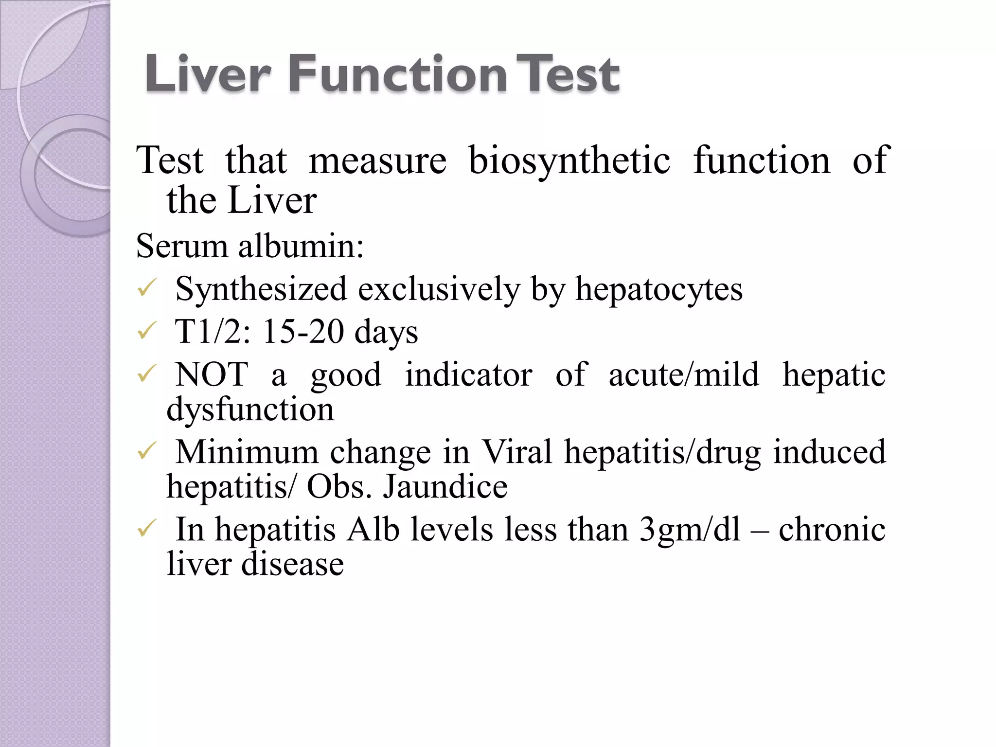 Liver functions, disorders and diagnostic tests - ppt | PDF | Blood ...