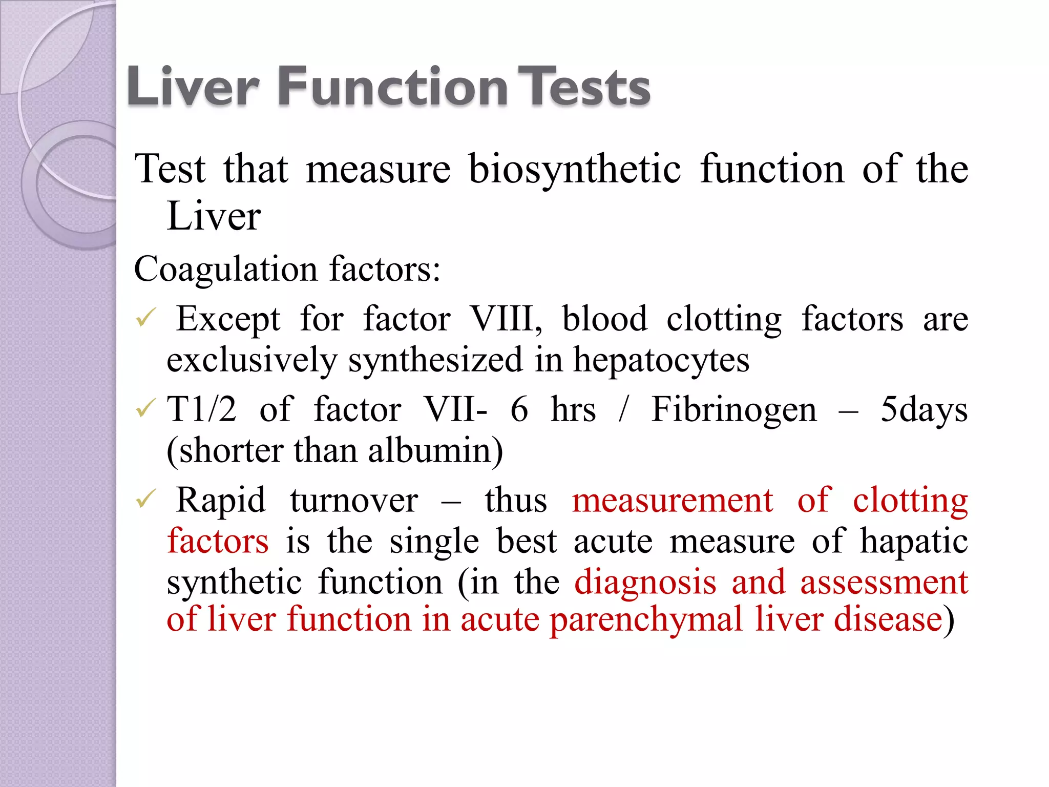 Liver functions, disorders and diagnostic tests - ppt | PDF | Blood ...