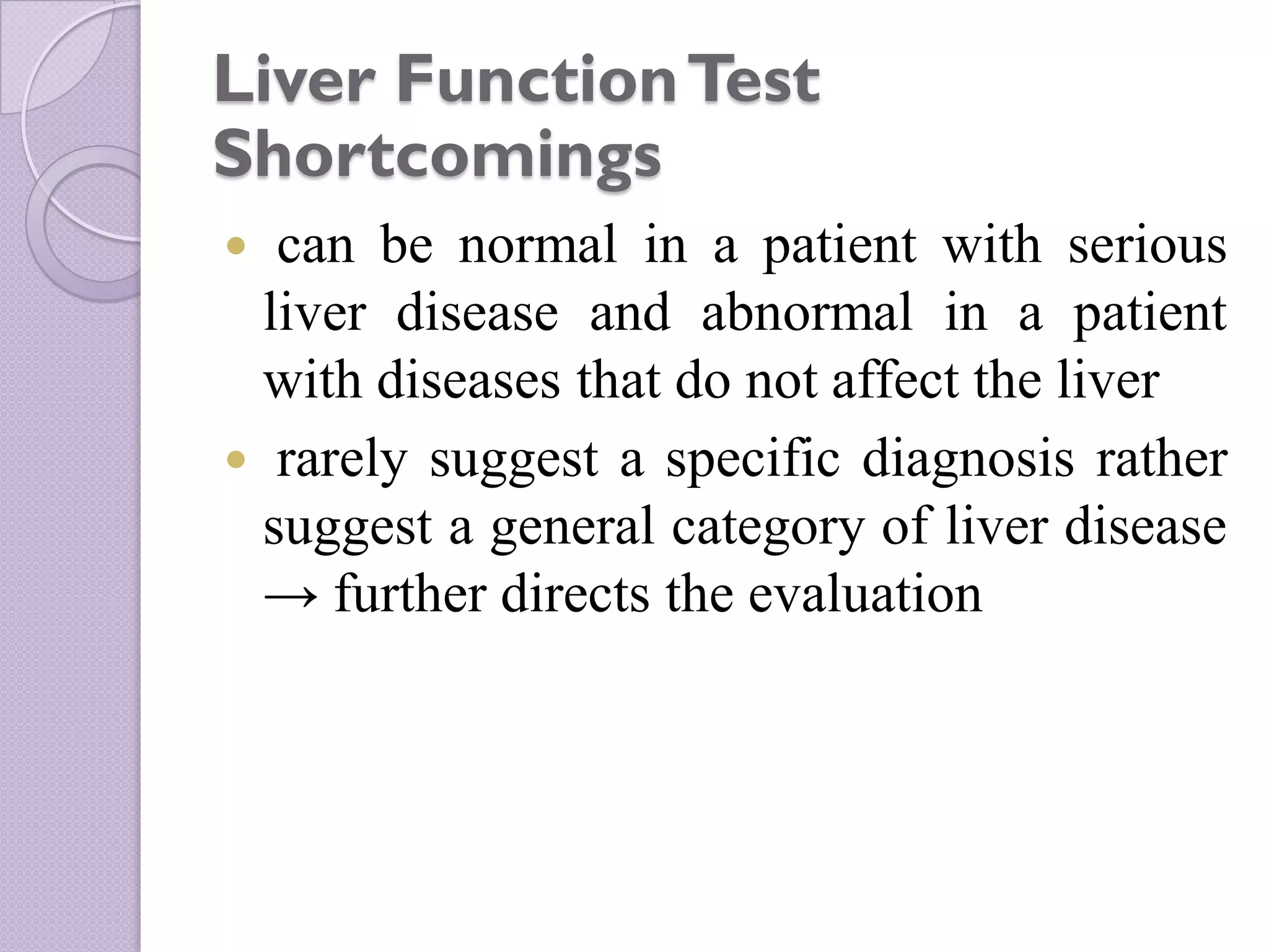 Liver functions, disorders and diagnostic tests - ppt | PDF
