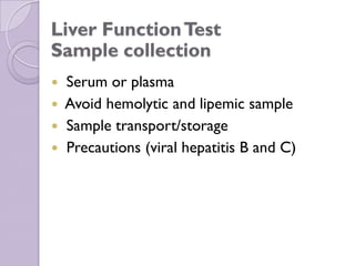 Liver functions, disorders and diagnostic tests - ppt | PDF