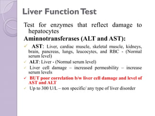 Liver functions, disorders and diagnostic tests - ppt | PDF