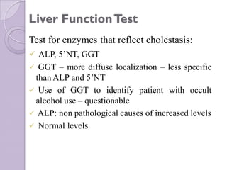 Liver functions, disorders and diagnostic tests - ppt | PDF