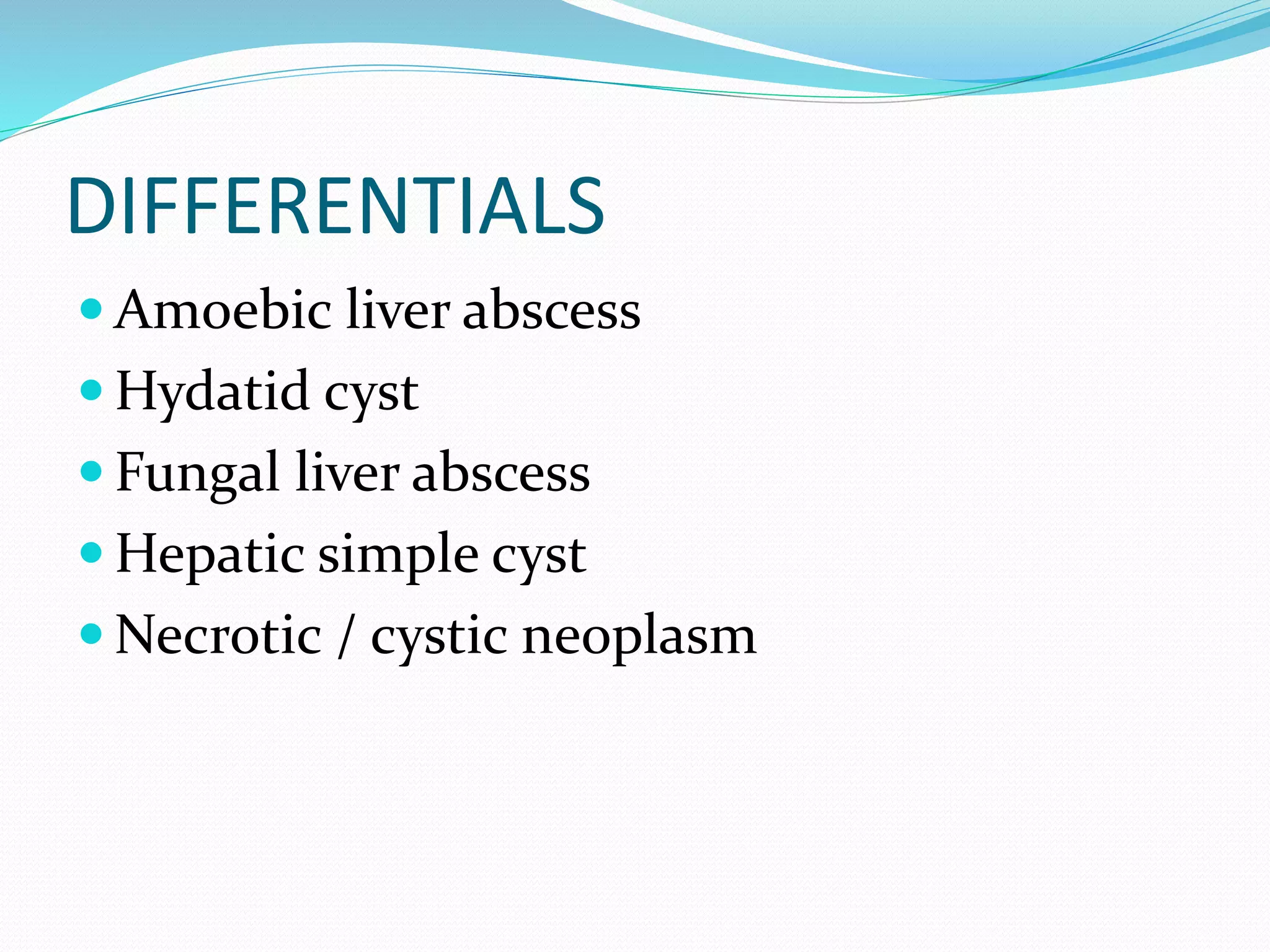 Liver abscess and comparision with different other abscess involving ...