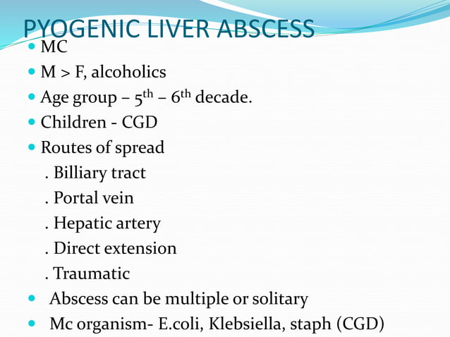 Liver abscess and comparision with different other abscess involving ...