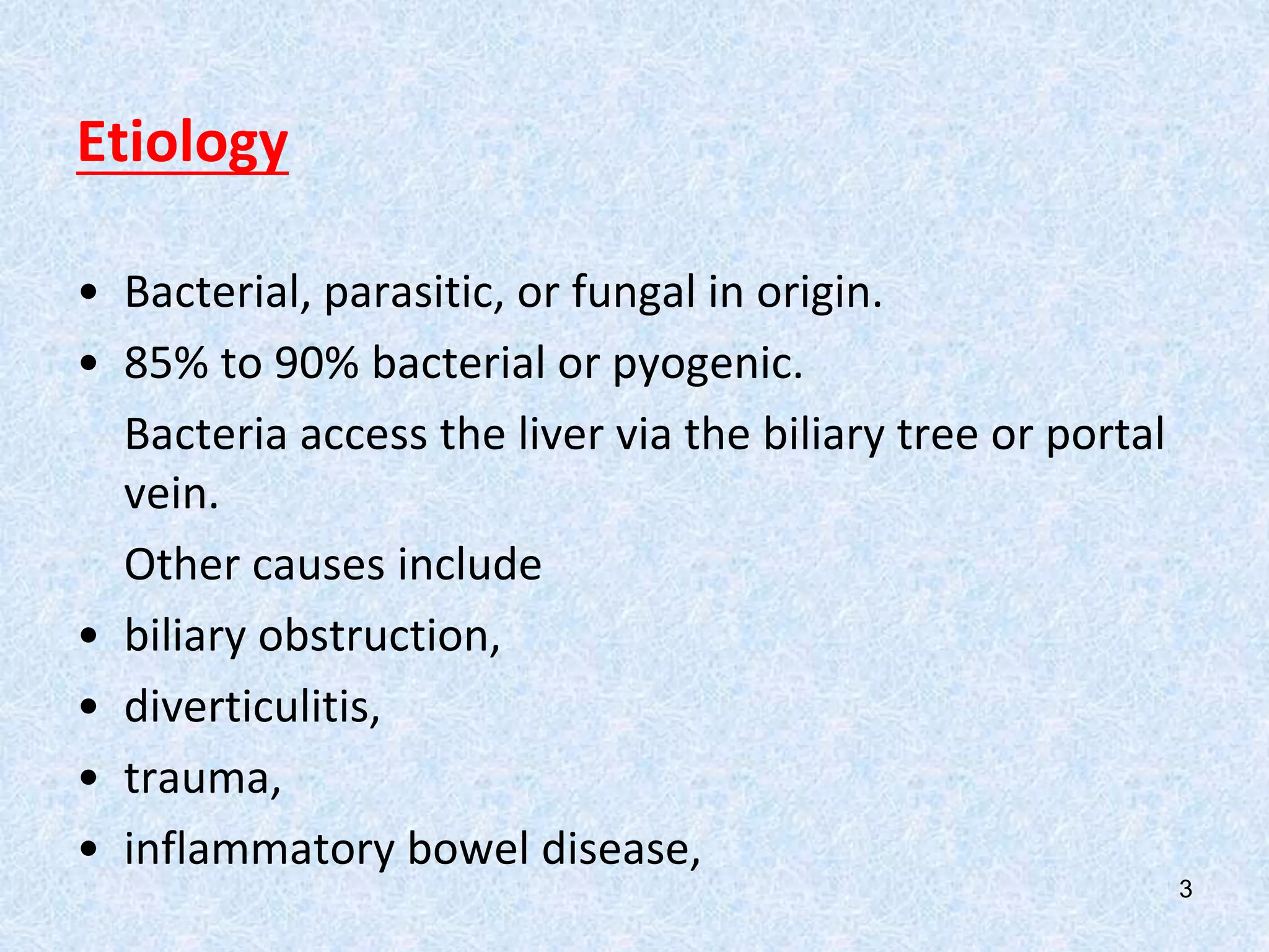 Liver Abscess.ppt | Digestive Disorders | Diseases and Conditions