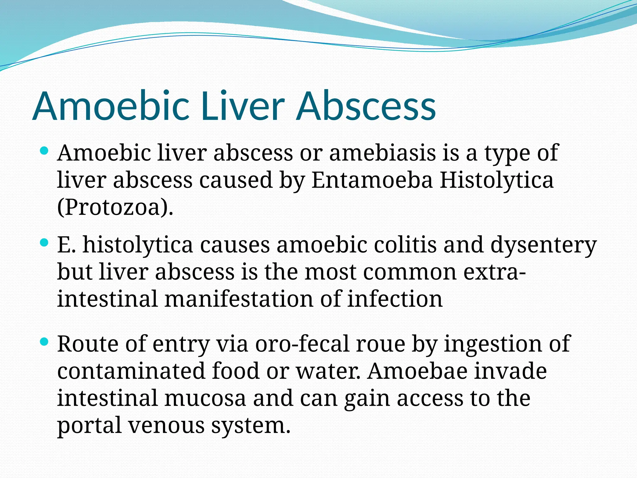 LIVER ABSCESS- introduction, definition, types, causes, sign and ...