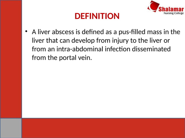 liver abscess.pptx nursing ppt 3rd years | PPTX