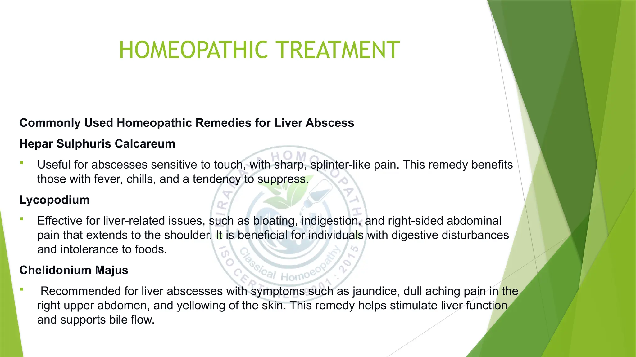 LIVER ABSCESS : CAUSES, SYMPTOMS AND HOMEOPATHIC TREATMENT | PPTX