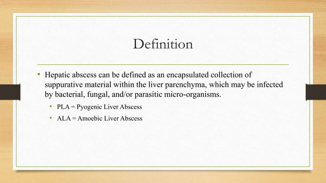 Liver Abscess | Surgery Department .pptx