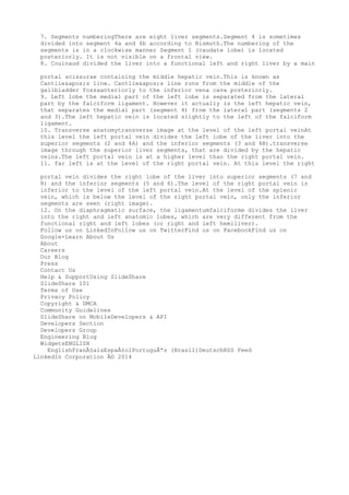 Liver anatomy | TXT | Endocrine and Metabolic Diseases | Diseases and ...