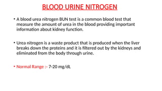 Presentation of LIVER AND RENAL FUNCTION TESTpptx | PPT
