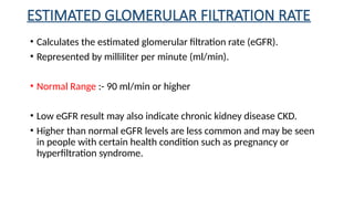 Presentation of LIVER AND RENAL FUNCTION TESTpptx | PPT