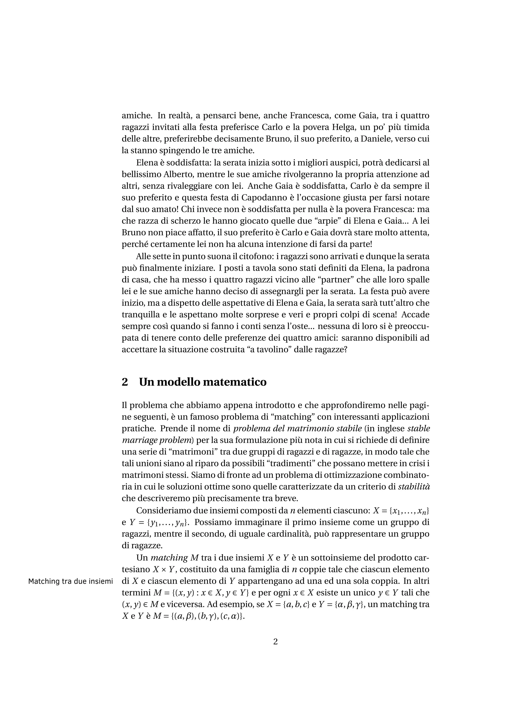 Il problema del Matrimonio Stabile | PDF