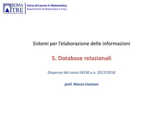 Database relazionali | PPTX | Databases | Computer Software and Applications