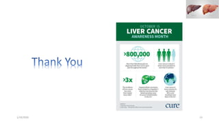 Liver Cancer: Epidemiology, Etiology, Prognosis and Treatment. | PPTX