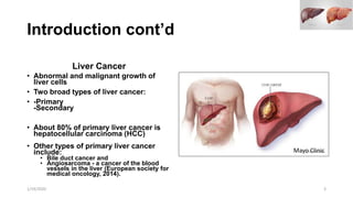 Liver Cancer: Epidemiology, Etiology, Prognosis and Treatment. | PPTX