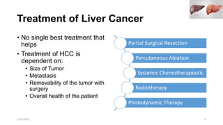 Liver Cancer: Epidemiology, Etiology, Prognosis and Treatment. | PPTX