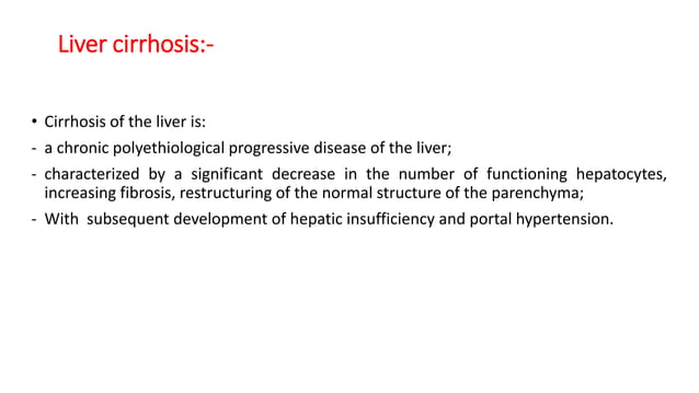 Liver cirrhosis | PPT
