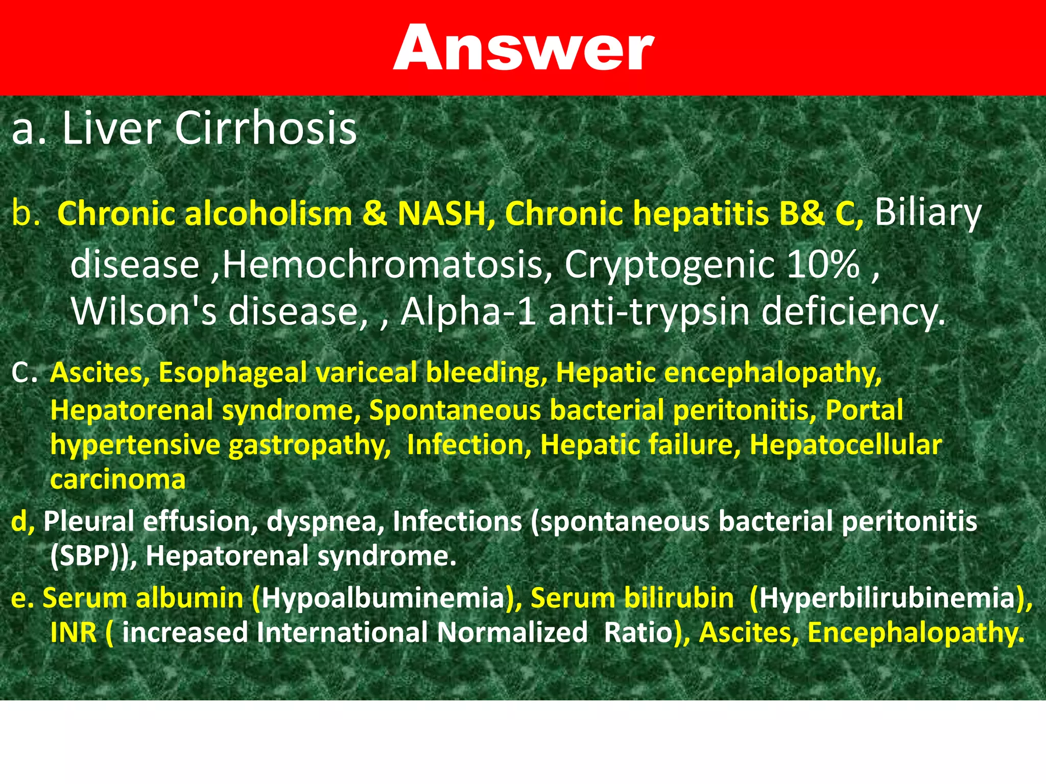 Liver cirrhosis for students n | PPTX