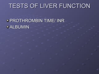 Liver disease(liver functions) | PPT