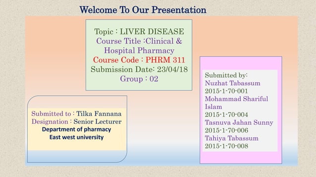 Liver disease (Case study,definition,indication,treatment,recovery ) | PPT