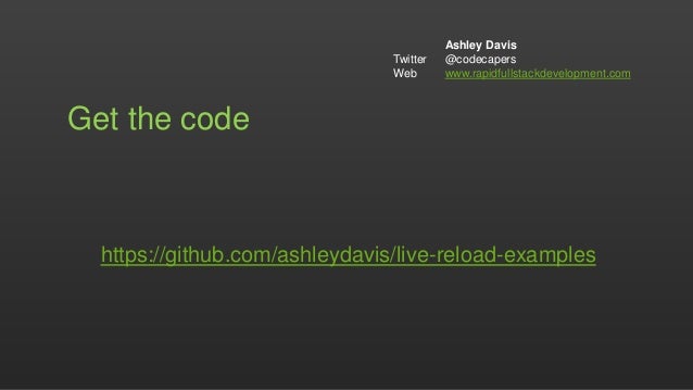 Live reload across the stack | PPTX