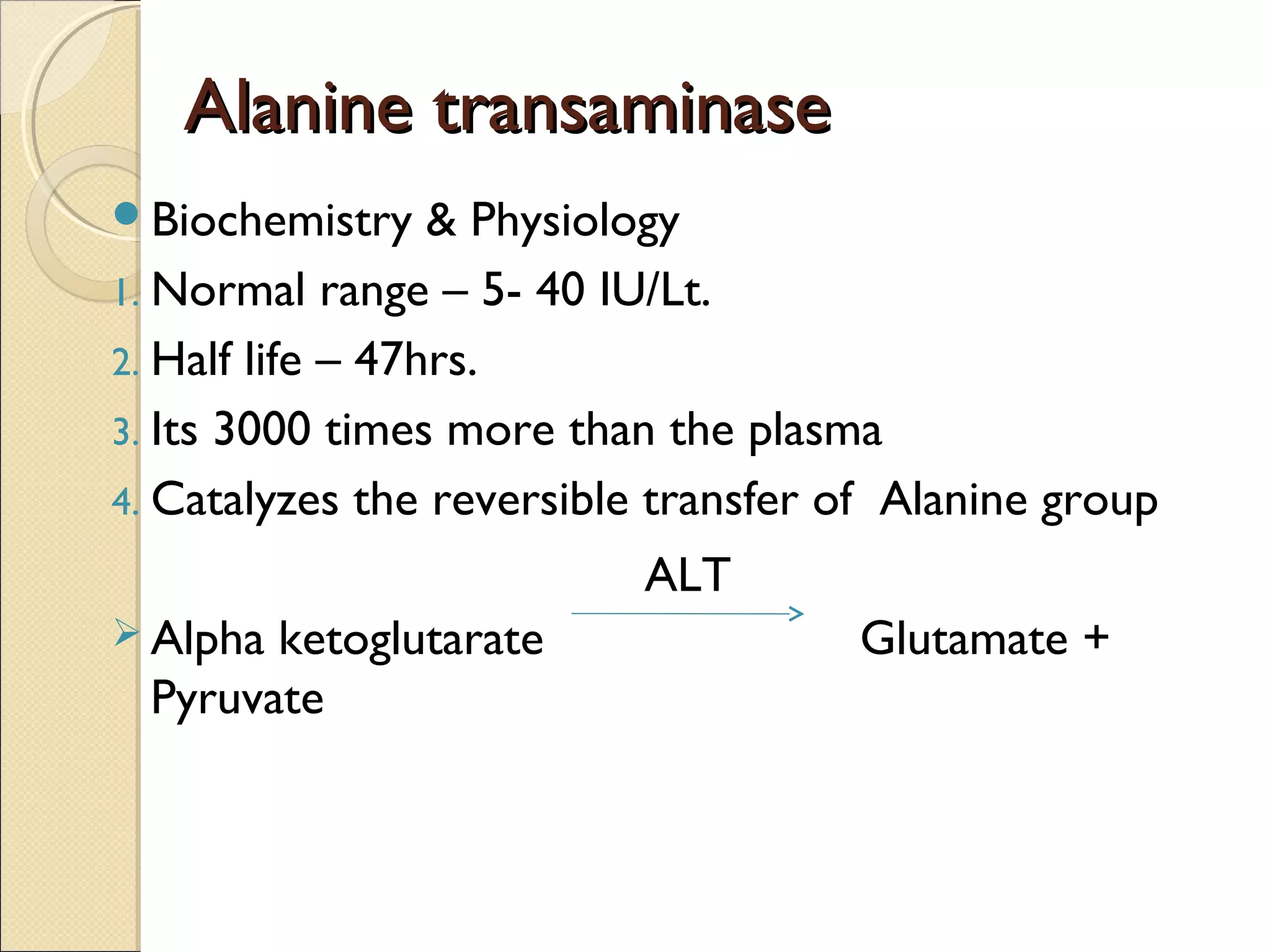 Enzymes in liver disorders presentation with cases | PPT