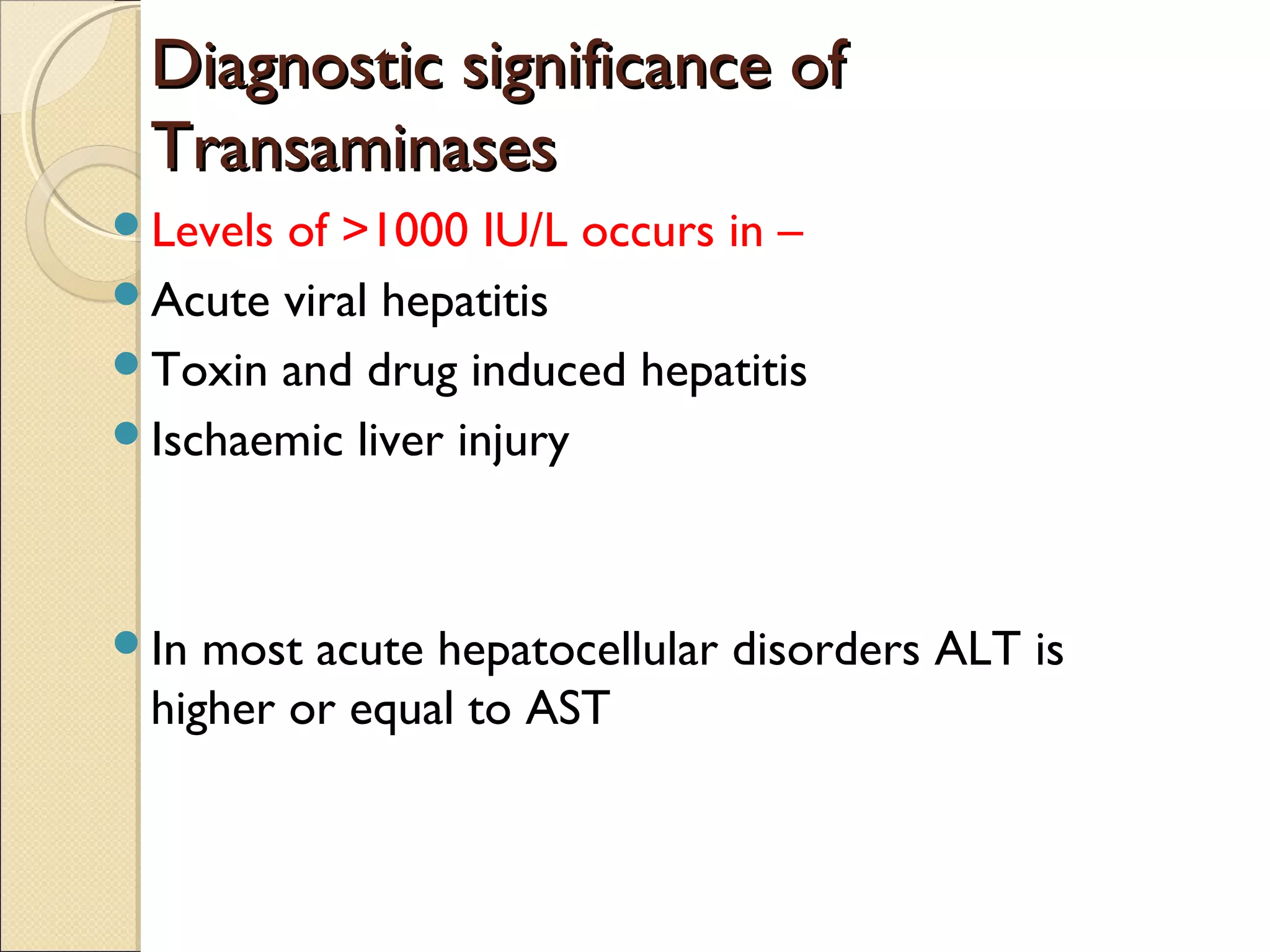 Enzymes in liver disorders presentation with cases | PPT