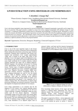 Liver extraction using histogram and morphology | PDF | Medical Tests ...