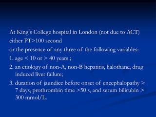 liver failour.both Acute and chronic ppt | PPT