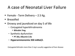 Liver failure in a neonate | PPT
