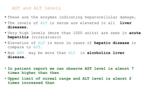 Case study of liver function test , different liver functiontest with ...