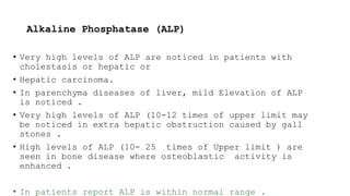 Case study of liver function test , different liver functiontest with ...