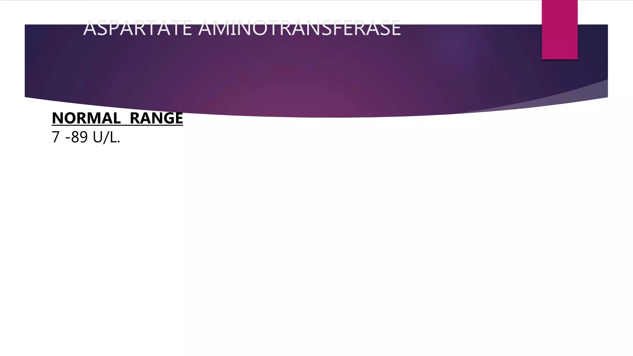 Liver function test ASPARTATE AMINOTRANSFERASE (AST) | PPT