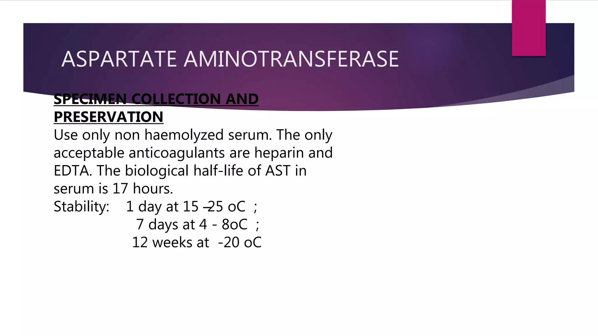 Liver function test ASPARTATE AMINOTRANSFERASE (AST) | PPT