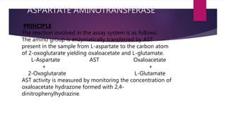 Liver function test ASPARTATE AMINOTRANSFERASE (AST) | PPT